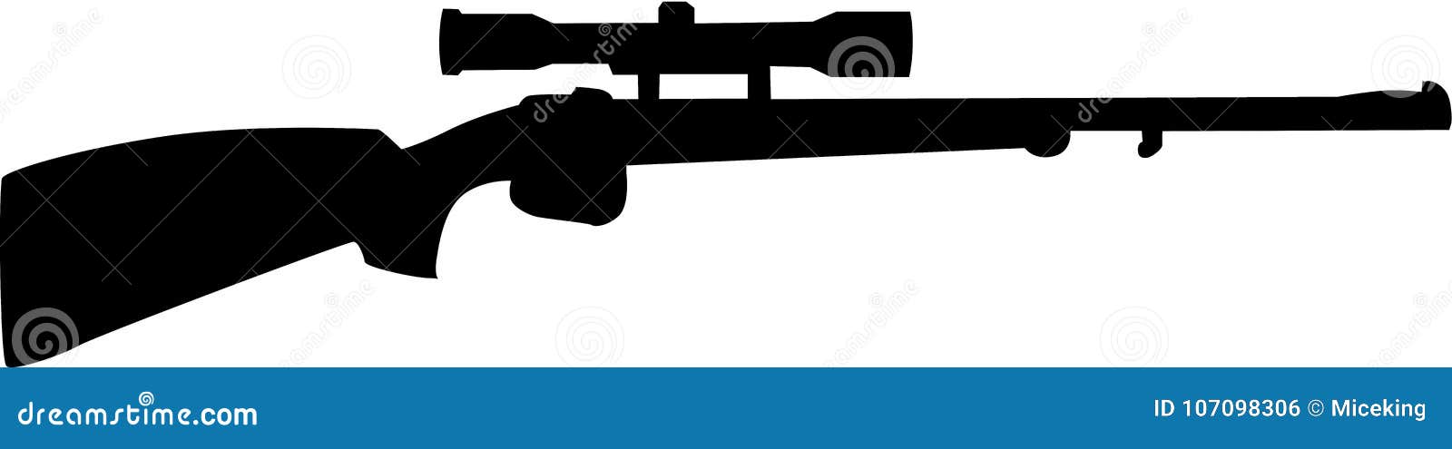 Hunting gun vector stock vector. Illustration of weapon - 107098306