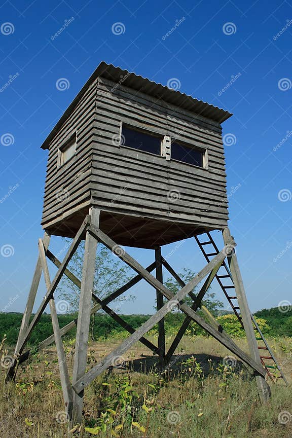 Hunting hut stock photo. Image of lookout, staircase - 12731214