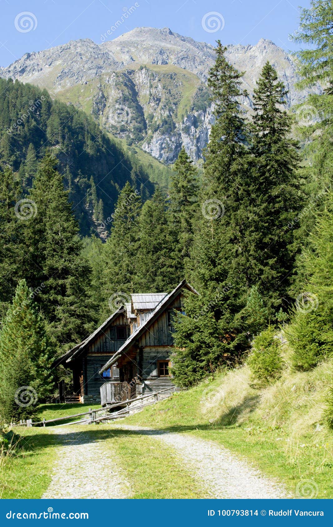 Hunting Huts in Austrian Alps Stock Photo - Image of natural, houses ...