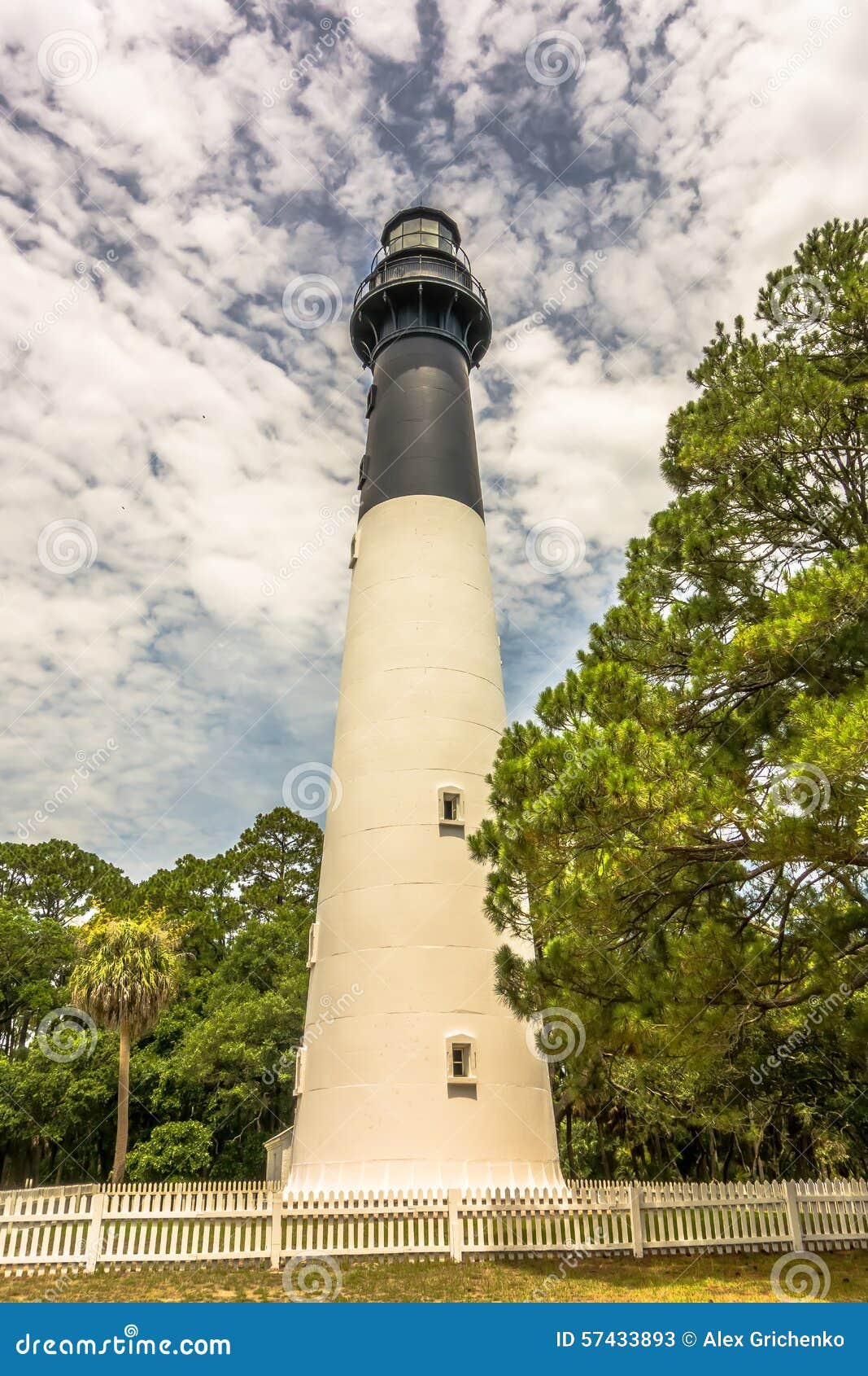 Hunting Island Lighthouse South Carolina Stock Image - Image of palm ...