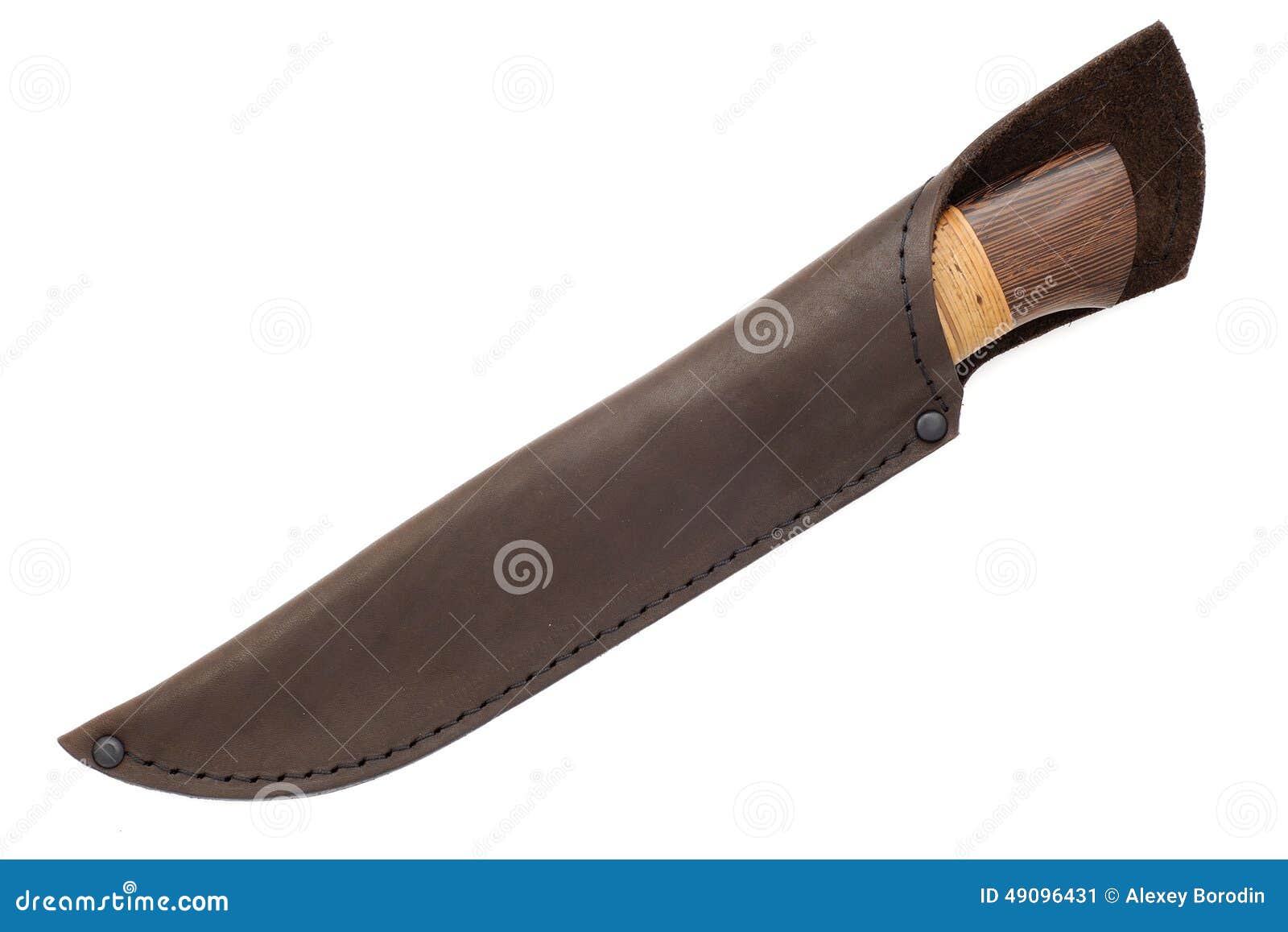 Hunting Knife in Sheath Isolated Stock Image - Image of knife, black ...