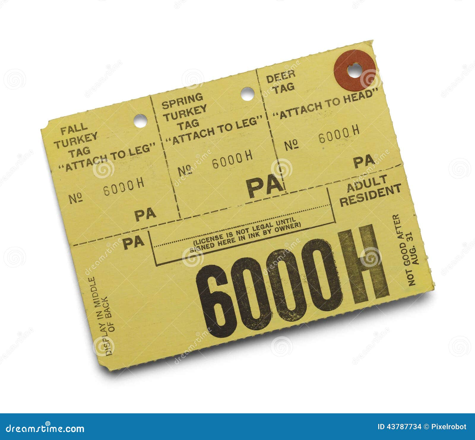 Hunting License editorial stock image. Image of paper - 43787734