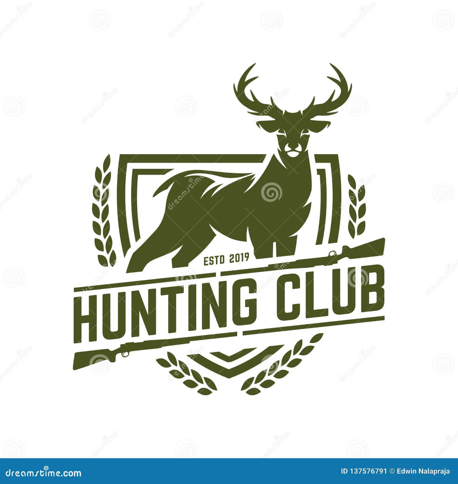Hunting Logo, Hunt Badge or Emblem for Hunting Club or Sport, Deer ... Hunting Logo, Hunt Badge or Emblem for Hunting Club or Sport, Deer ...