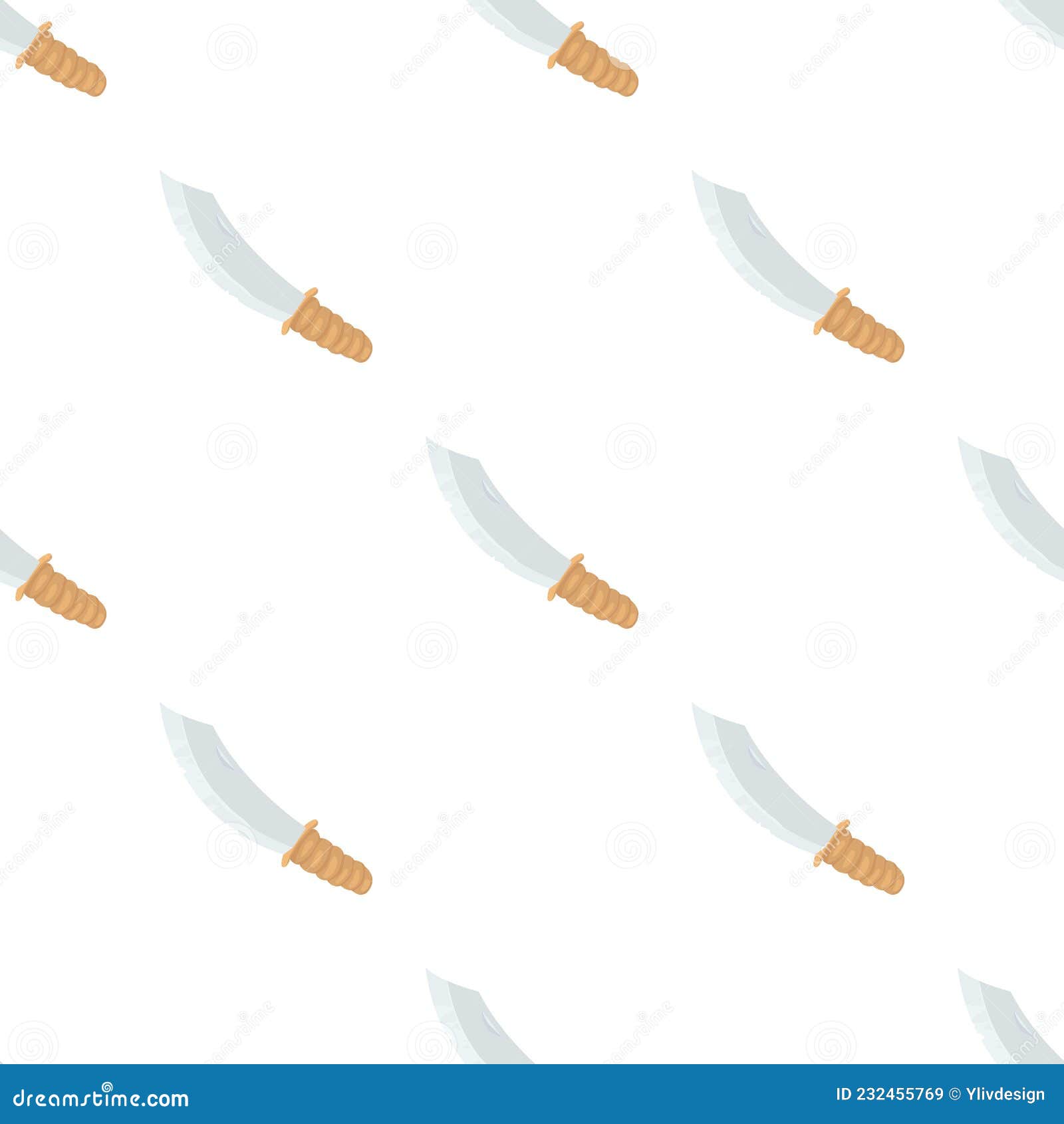 Hunting Machete Pattern Seamless Vector Stock Vector - Illustration of ...
