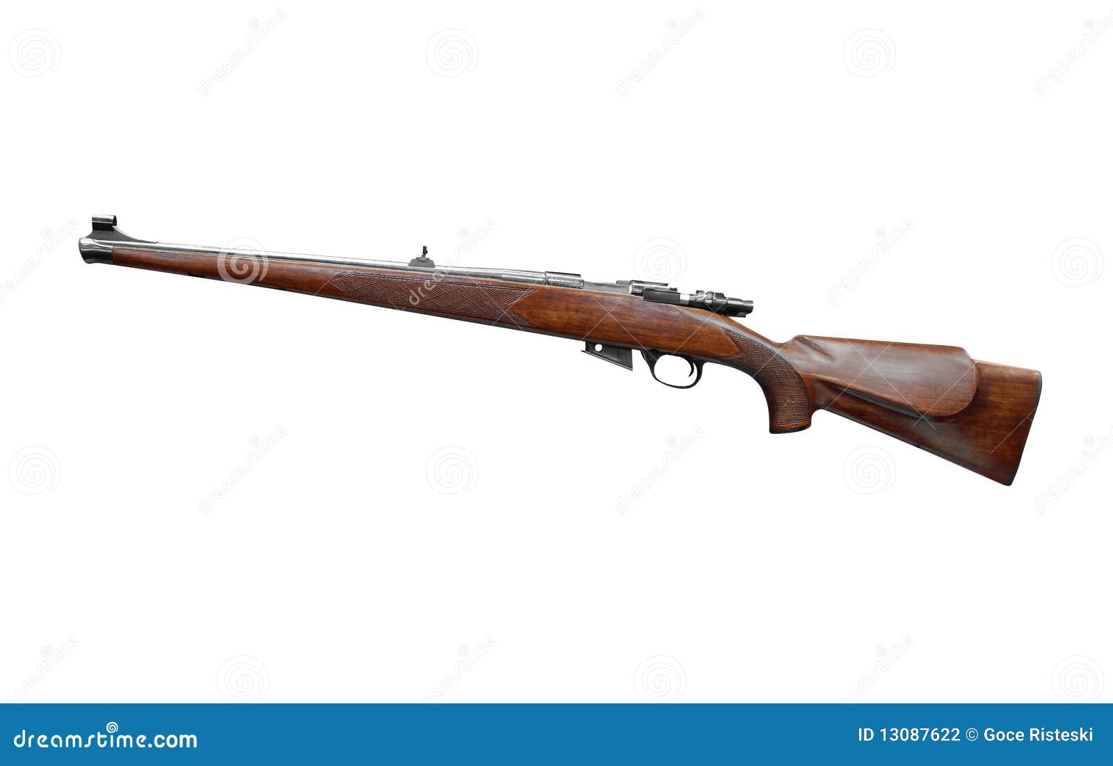 Hunting rifle isolated stock photo. Image of shot, woodcut - 13087622