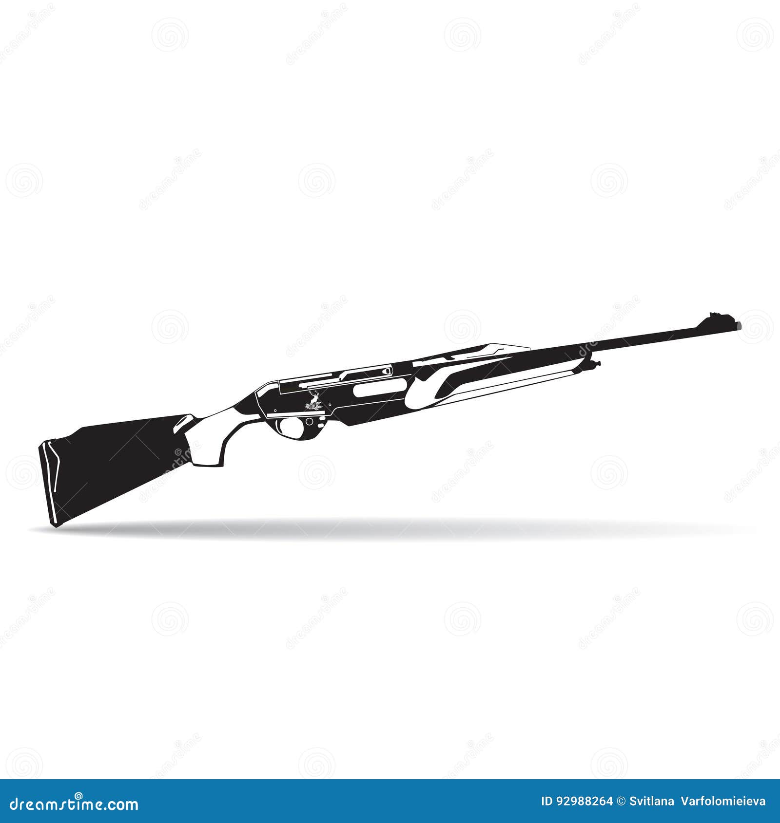 Hunting Rifle, Vector Illustration in Flat Style Stock Vector ...