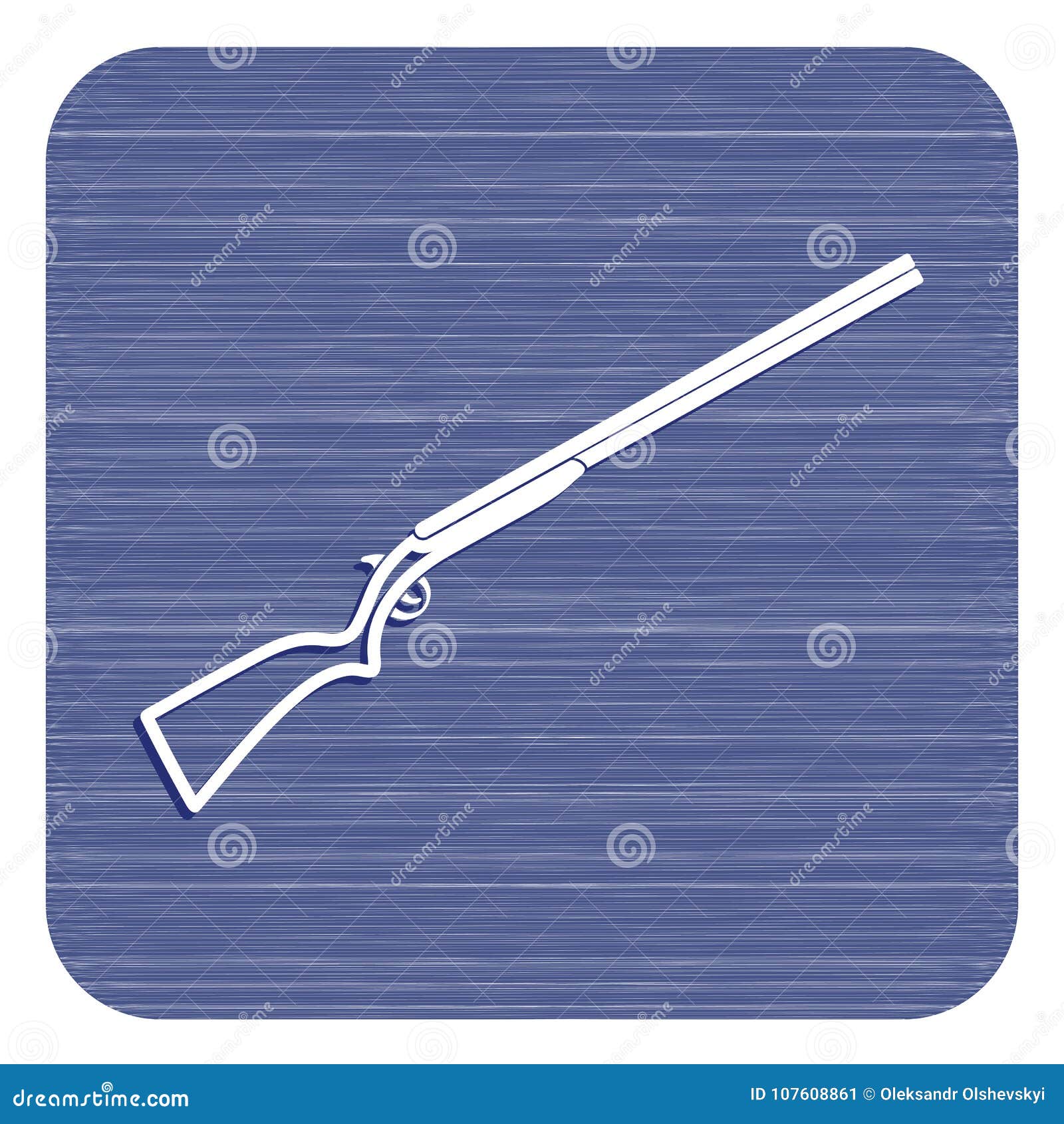 Hunting shot gun icon stock vector. Illustration of firearm - 107608861