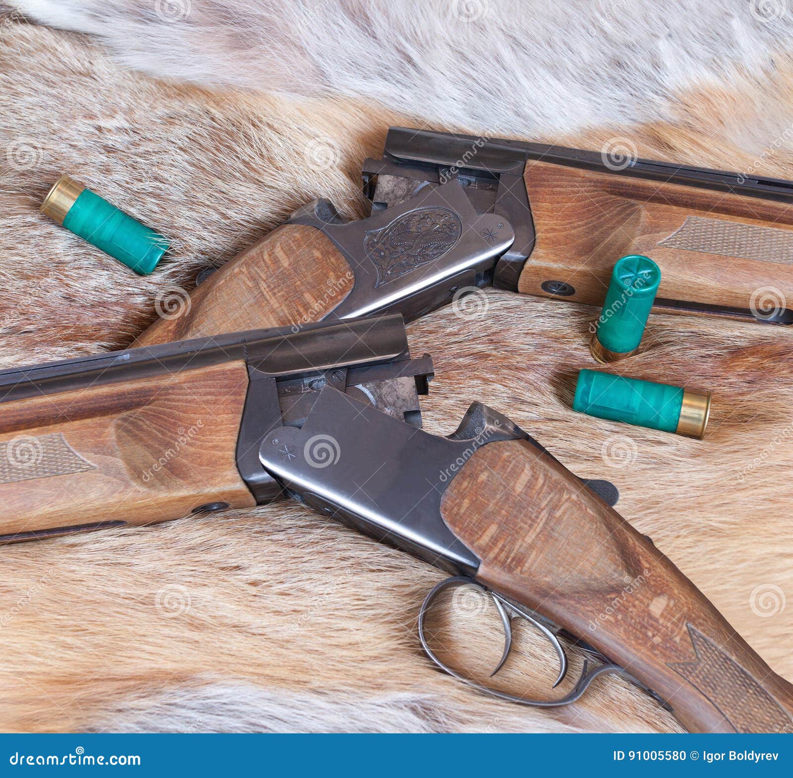 Hunting smooth-bore gun stock photo. Image of hunt, prize - 91005580