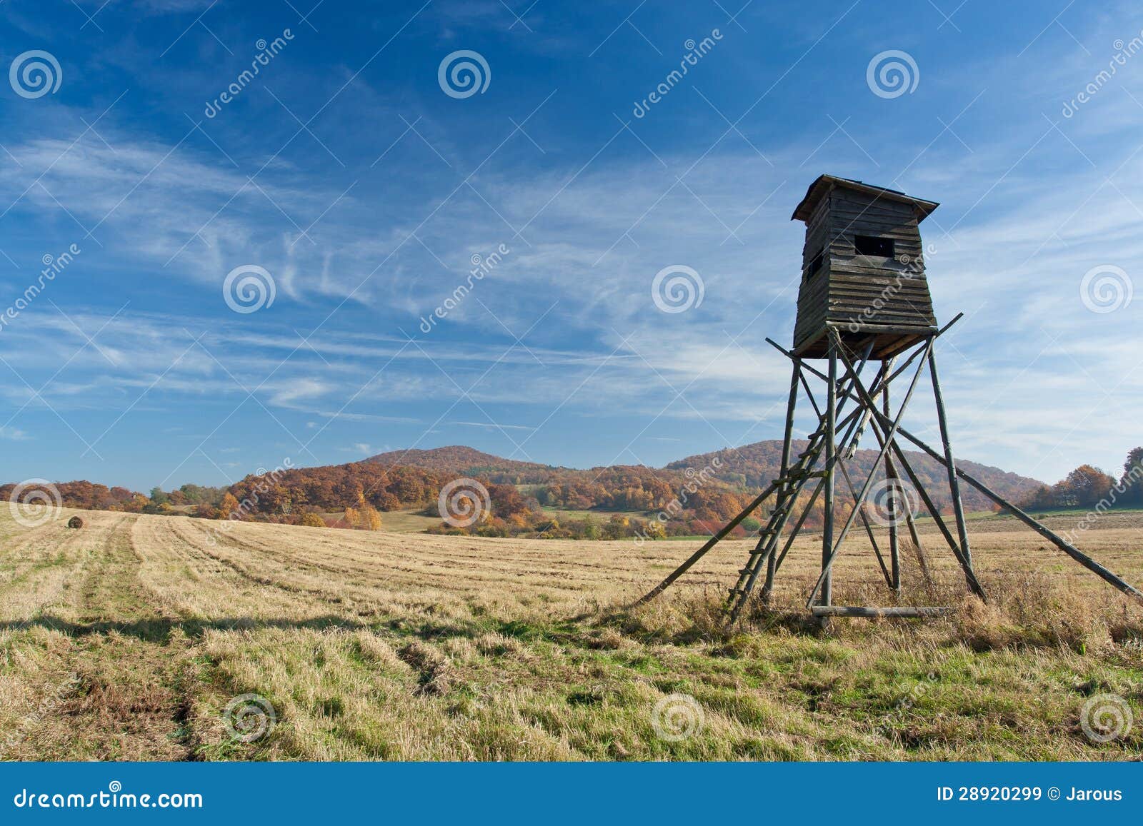 Hunting tower stock image. Image of high, deer, meadow - 28920299