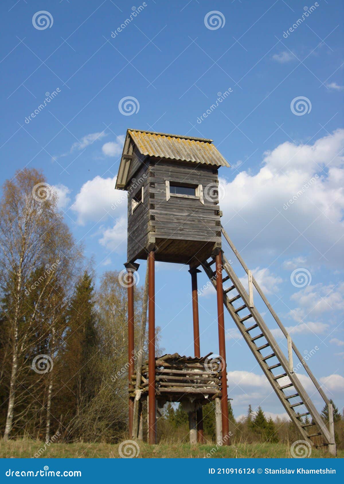 Hunting Tower - a Structure for Hunting from an Ambush Stock Photo ...