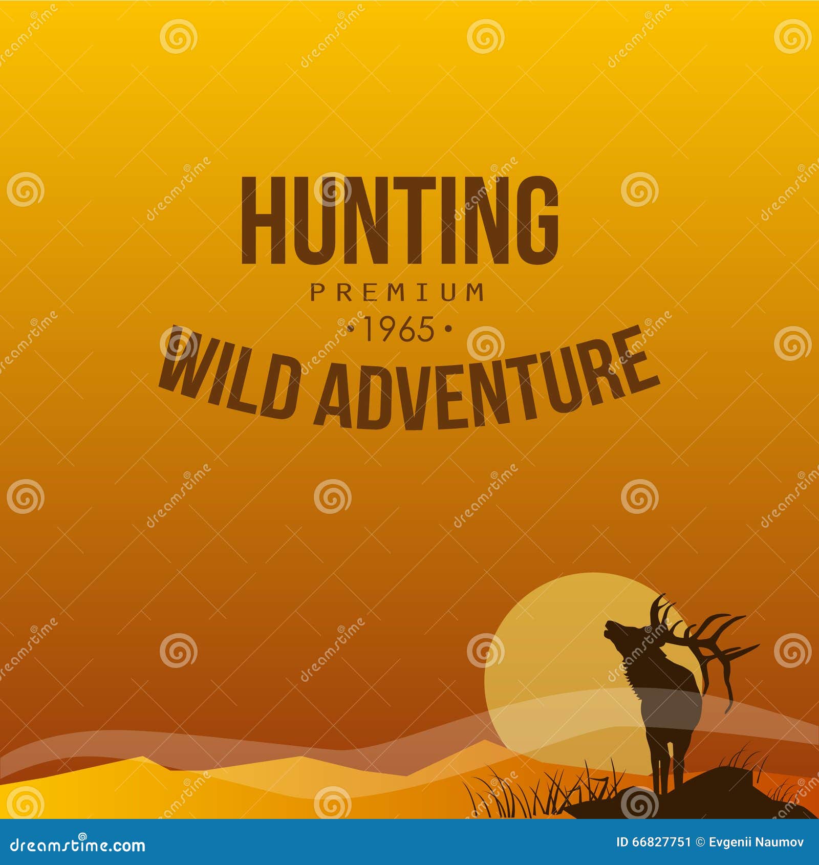 Hunting. Vector Poster stock vector. Illustration of adventure - 66827751