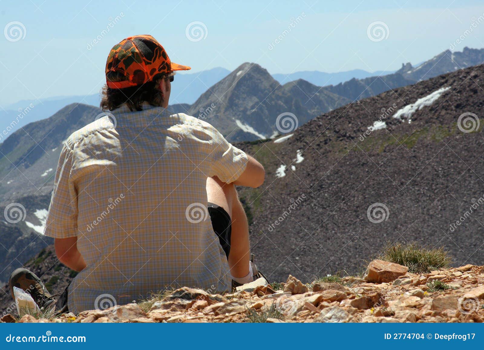 Hunting for views stock photo. Image of camper, boulder - 2774704