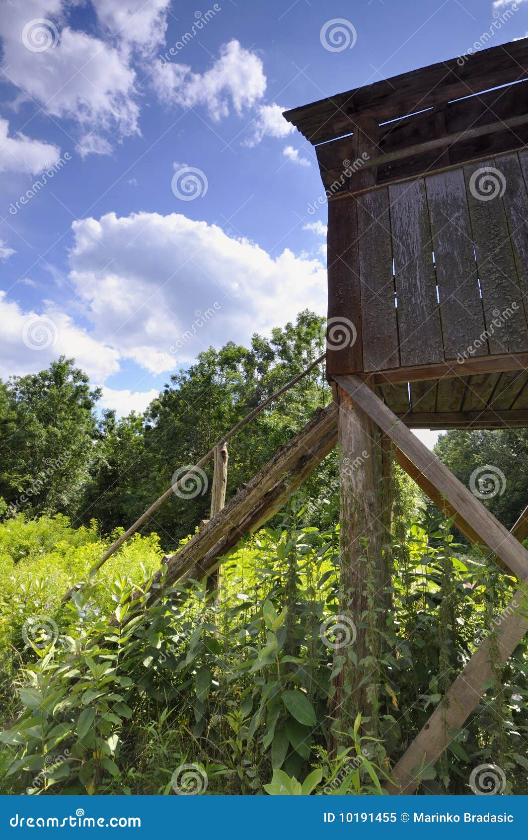 Hunting watchtower stock image. Image of hunting, green - 10191455
