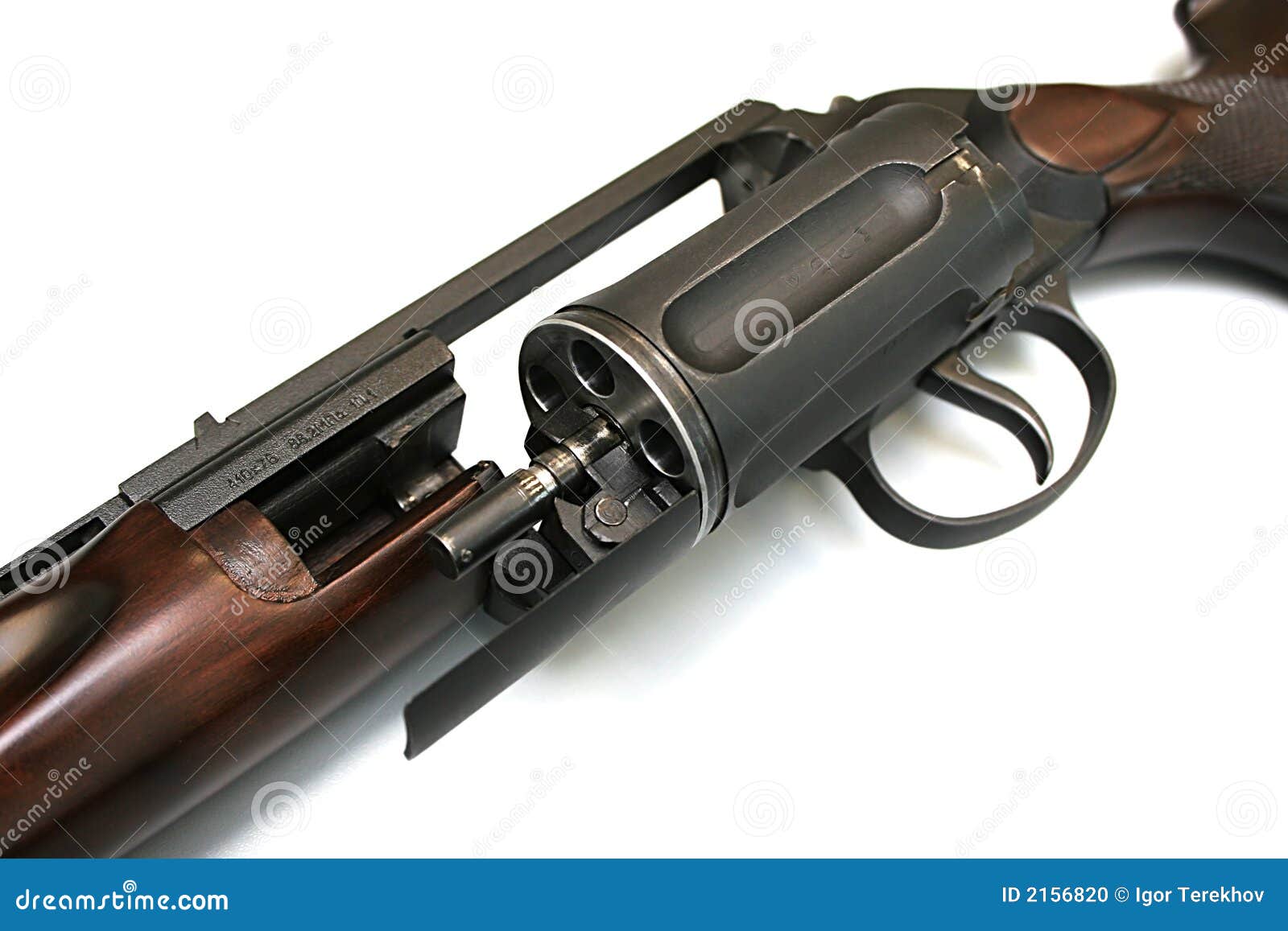 Hunting Weapon Gun Or Rifle. Man Hunter Aiming Rifle Nature Background ...