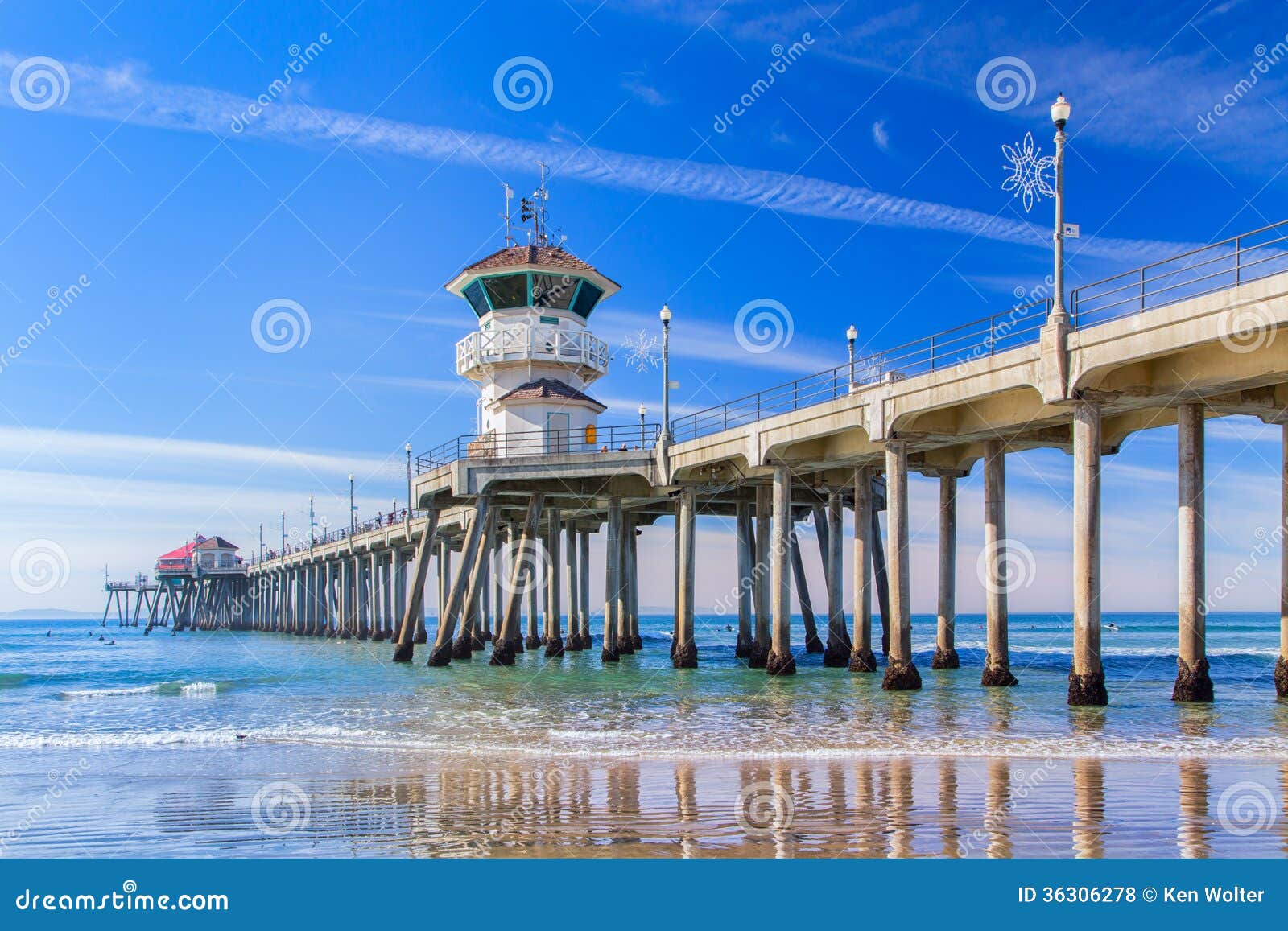 The Huntington Beach Pier stock photo. Image of blue - 36306278