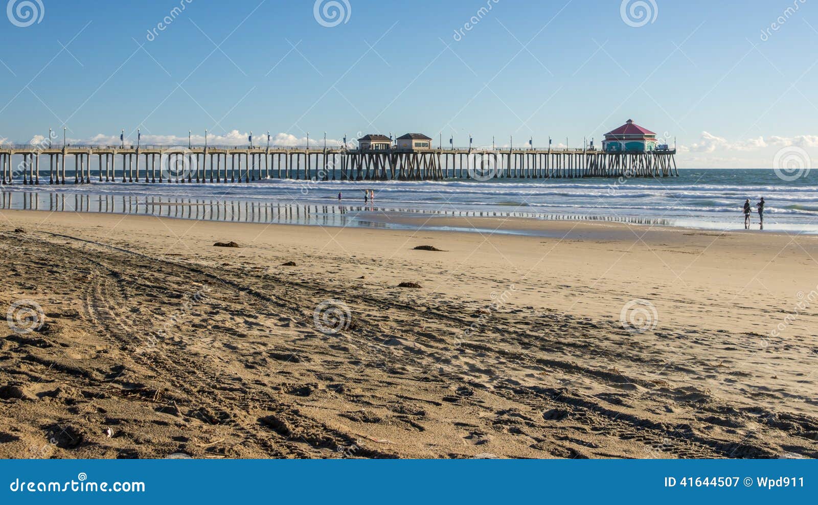 Huntington Beach Pier HDR stock image. Image of surf - 41644507