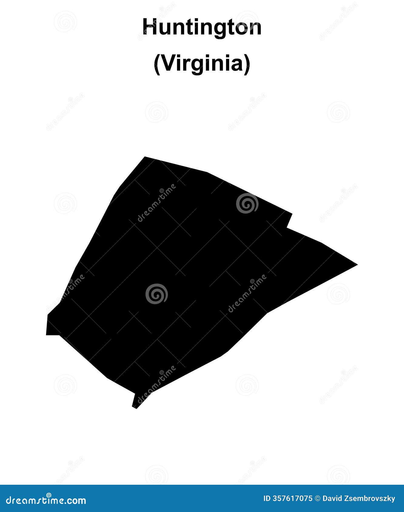 Huntington outline map stock vector. Illustration of outline - 357617075