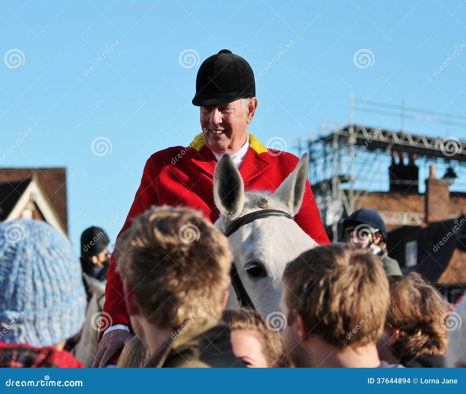 Huntsman Ready for the Hunt in Crowd Editorial Stock Image - Image of ...