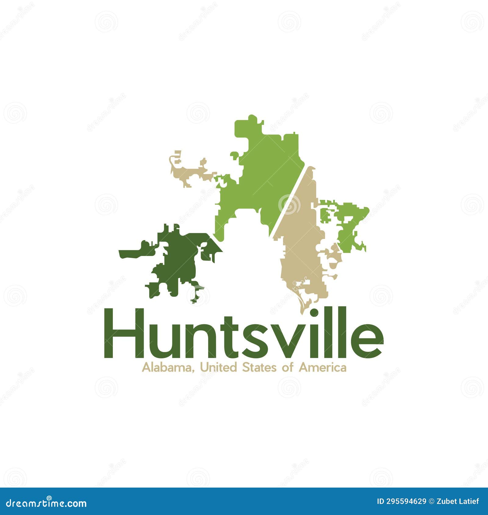 Huntsville City Map Modern Illustration Creative Design Stock Vector ...