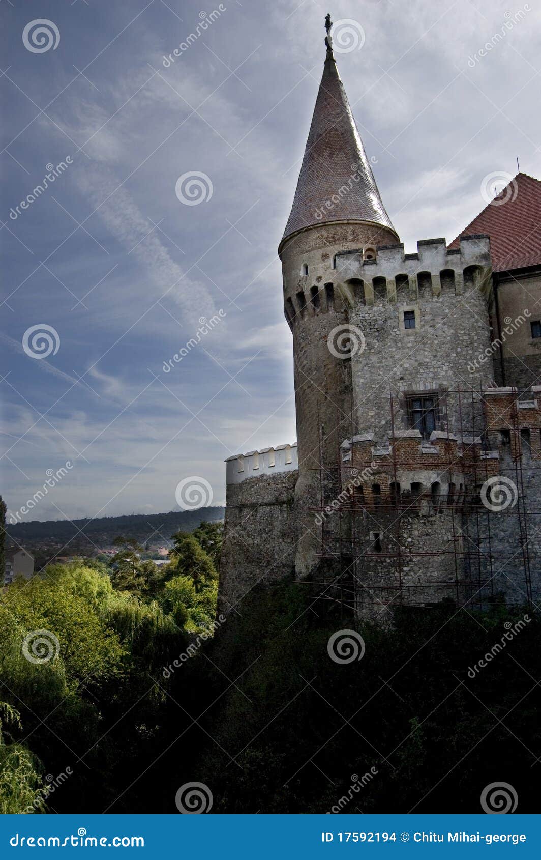 Hunyad Castle stock photo. Image of city, high, castle - 17592194