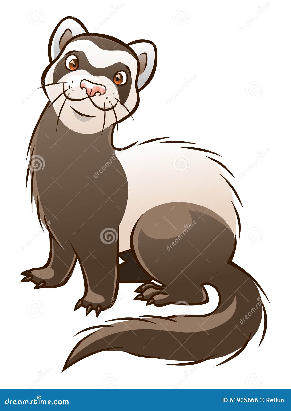 Hurón de la historieta ilustración del vector. Ilustración de divertido ...