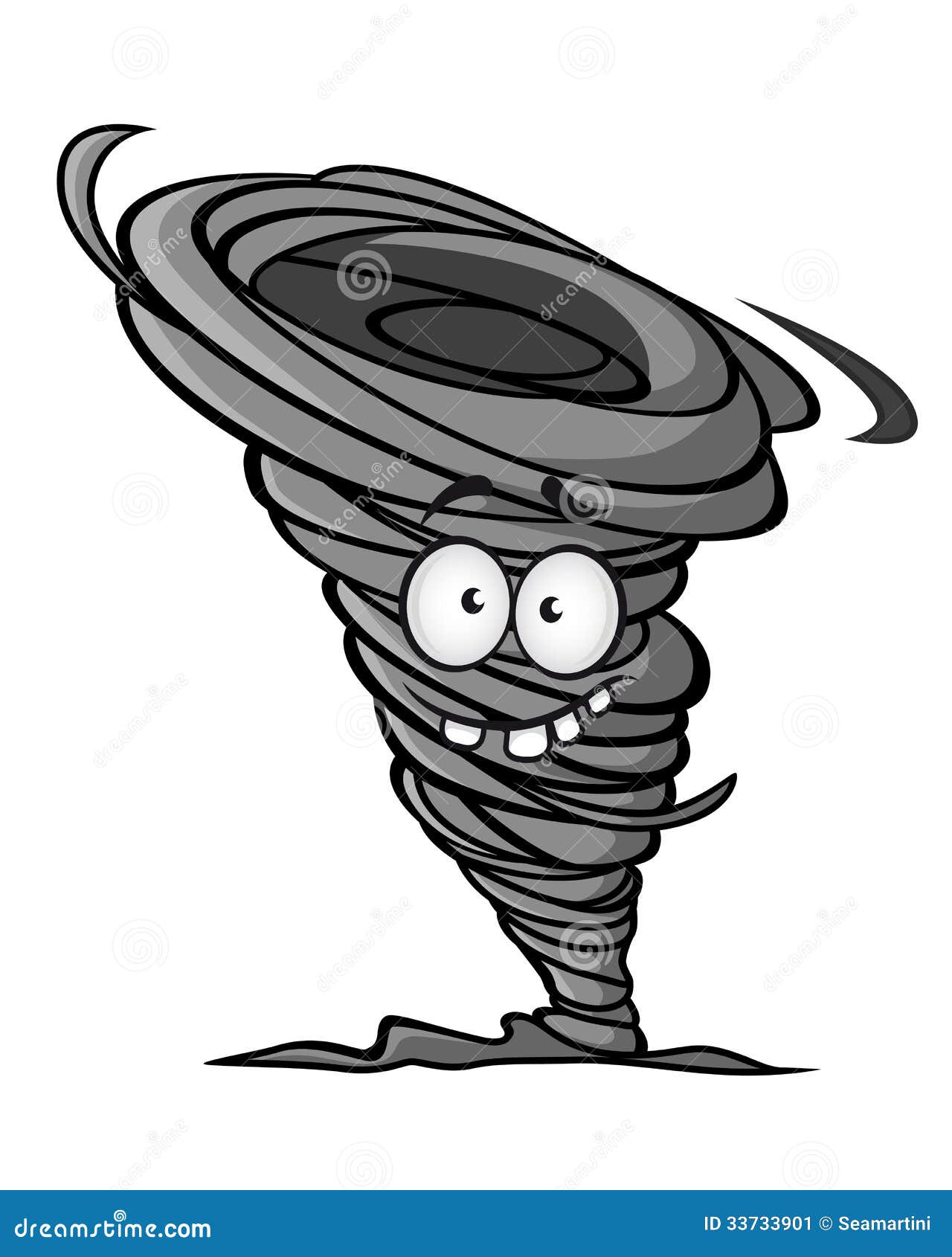 Huracán de la historieta ilustración del vector. Ilustración de aislado ...