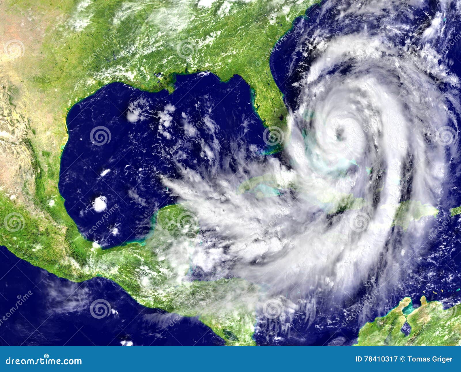 Huracán Matthew Que Se Acerca A La Florida Stock De Ilustración