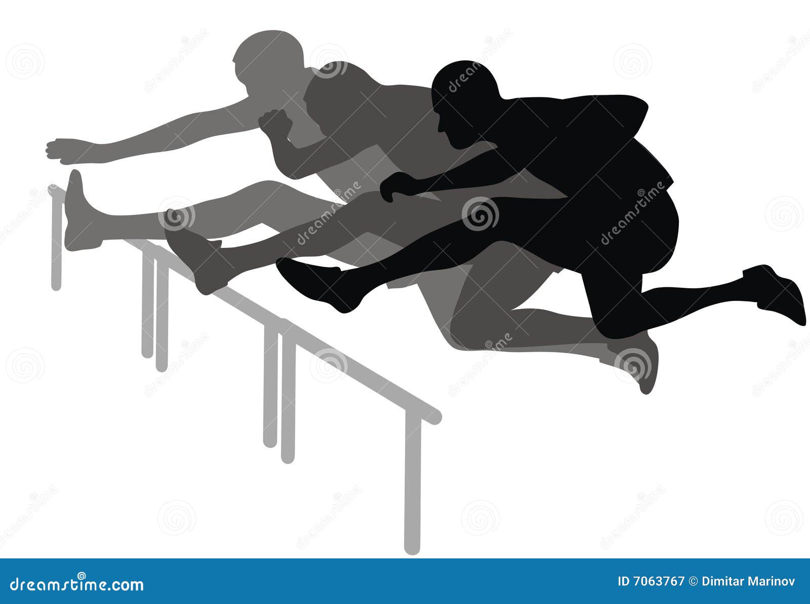 Hurdle Race Flame Athlete Vector Illustration | CartoonDealer.com #61409156