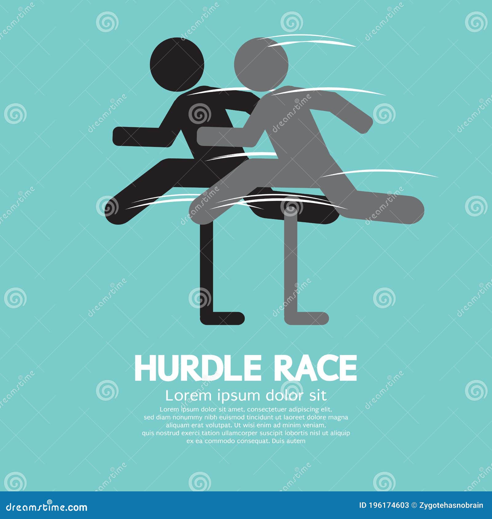 Hurdle Race Icon Black Symbol Vector Stock Vector - Illustration of ...