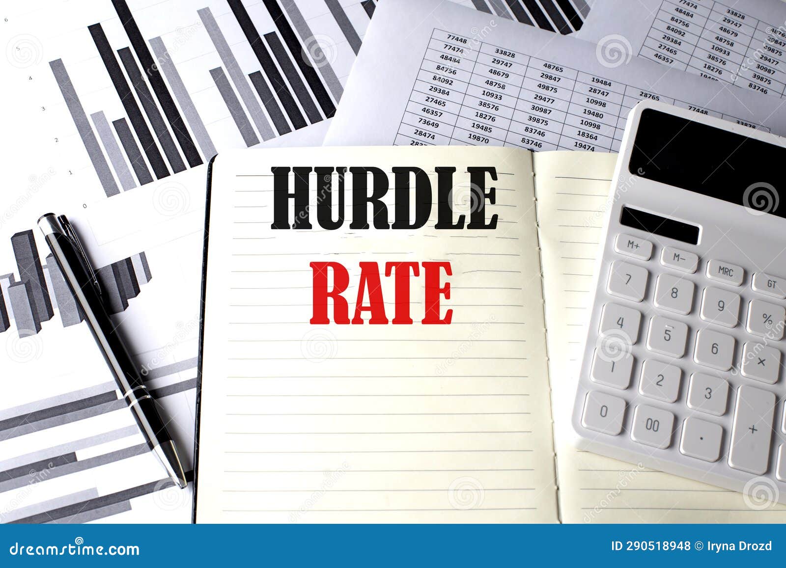 HURDLE RATE Text Written on a Notebook on Chart and Diagram Stock Photo ...