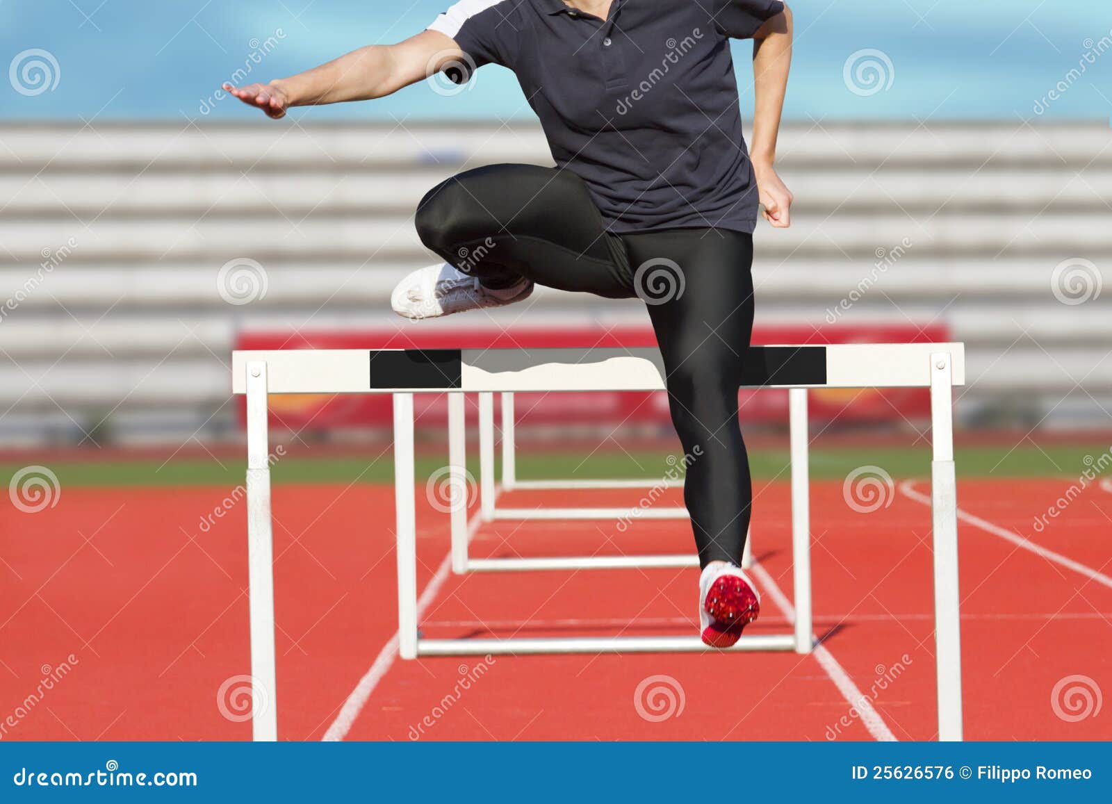 Hurdle runner stock photo. Image of start, competitive - 25626576