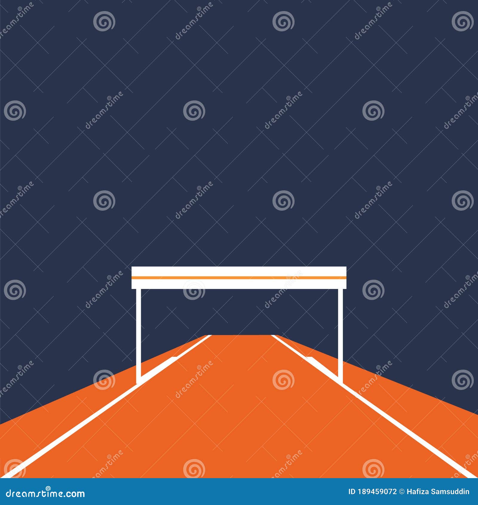 Hurdle on Running Track. Vector Illustration Decorative Design Stock ...