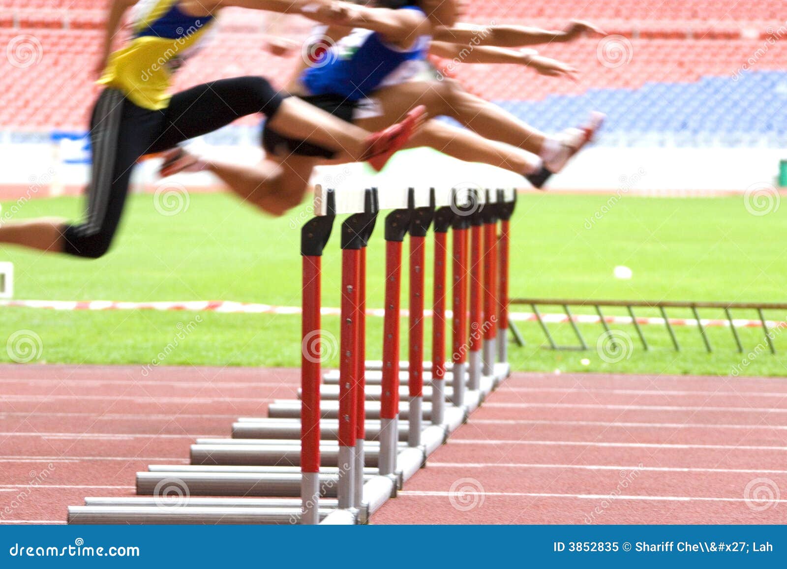 Hurdlers in Action stock image. Image of competition, championship ...