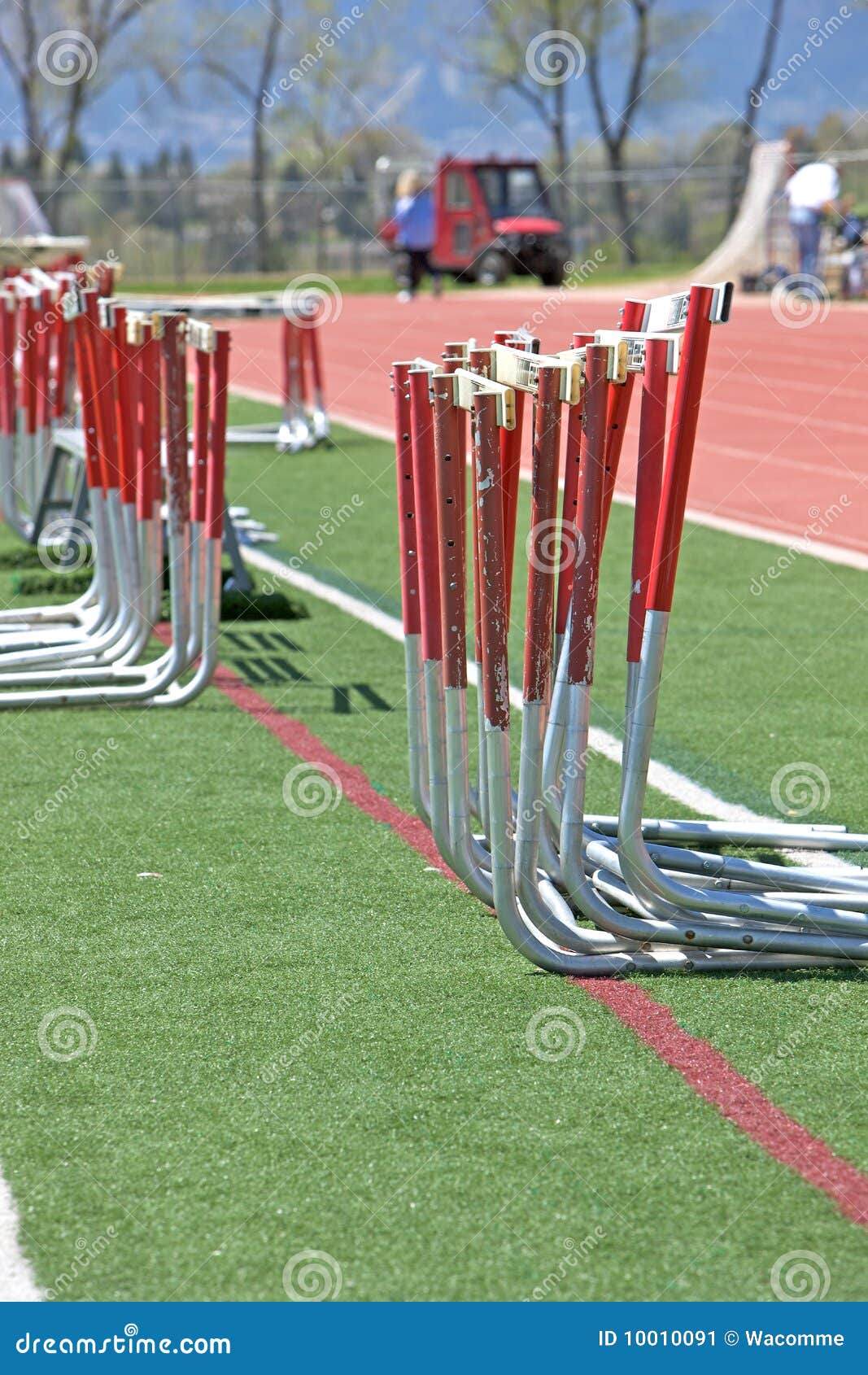 Hurdles Alongside the Track Stock Image - Image of field, meet: 10010091