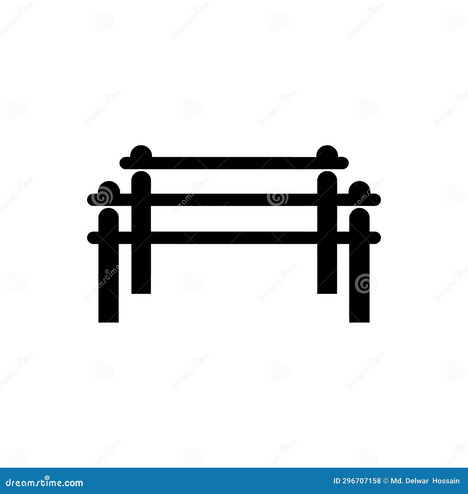 Hurdles Icon stock vector. Illustration of barrier, obstacles - 296707158
