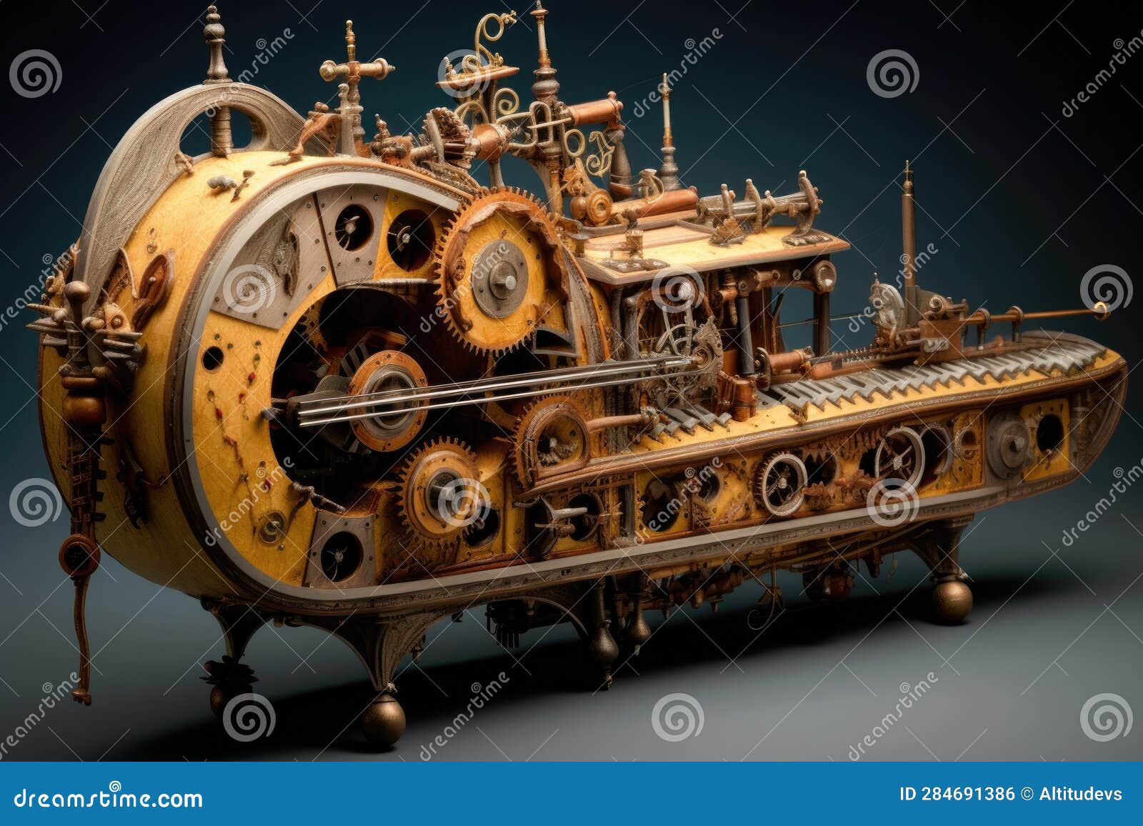 A Hurdy-gurdy, Intricate Gears and Strings Stock Photo - Image of ...