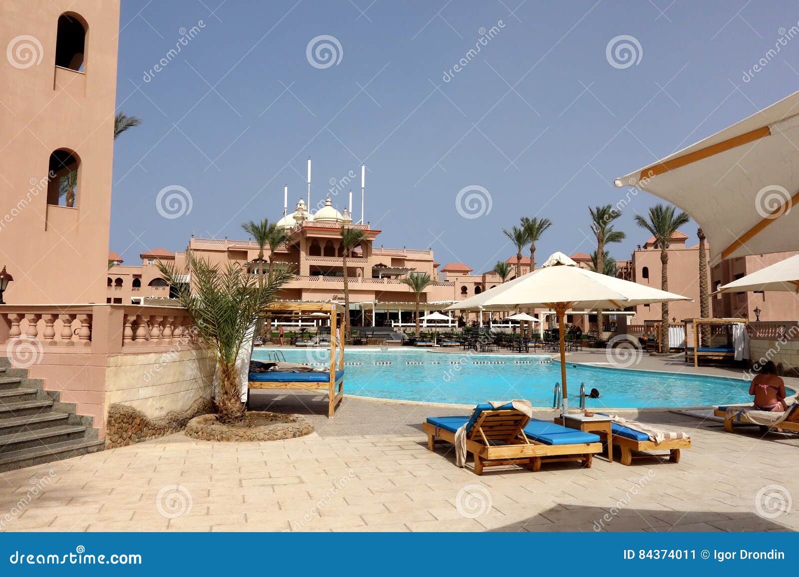 Hurghada, Egypt - May 9,2015. Beautiful Tropical Resort in Hurghada ...