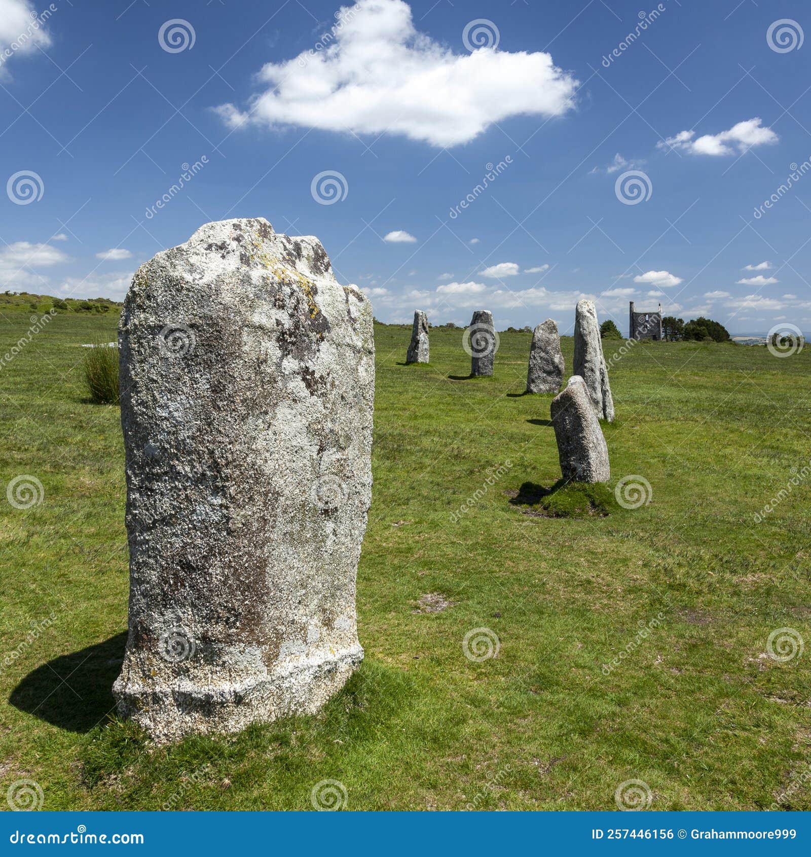 The Hurlers Stone Circle Cornwall Stock Photo - Image of landmark ...