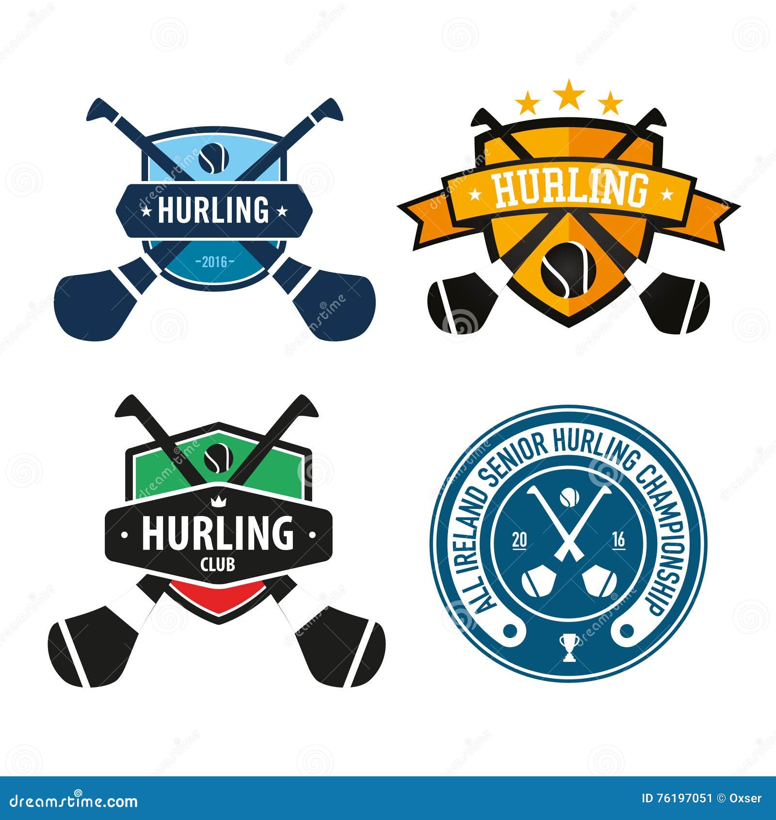 Hurling Emblems stock vector. Illustration of competition - 76197051