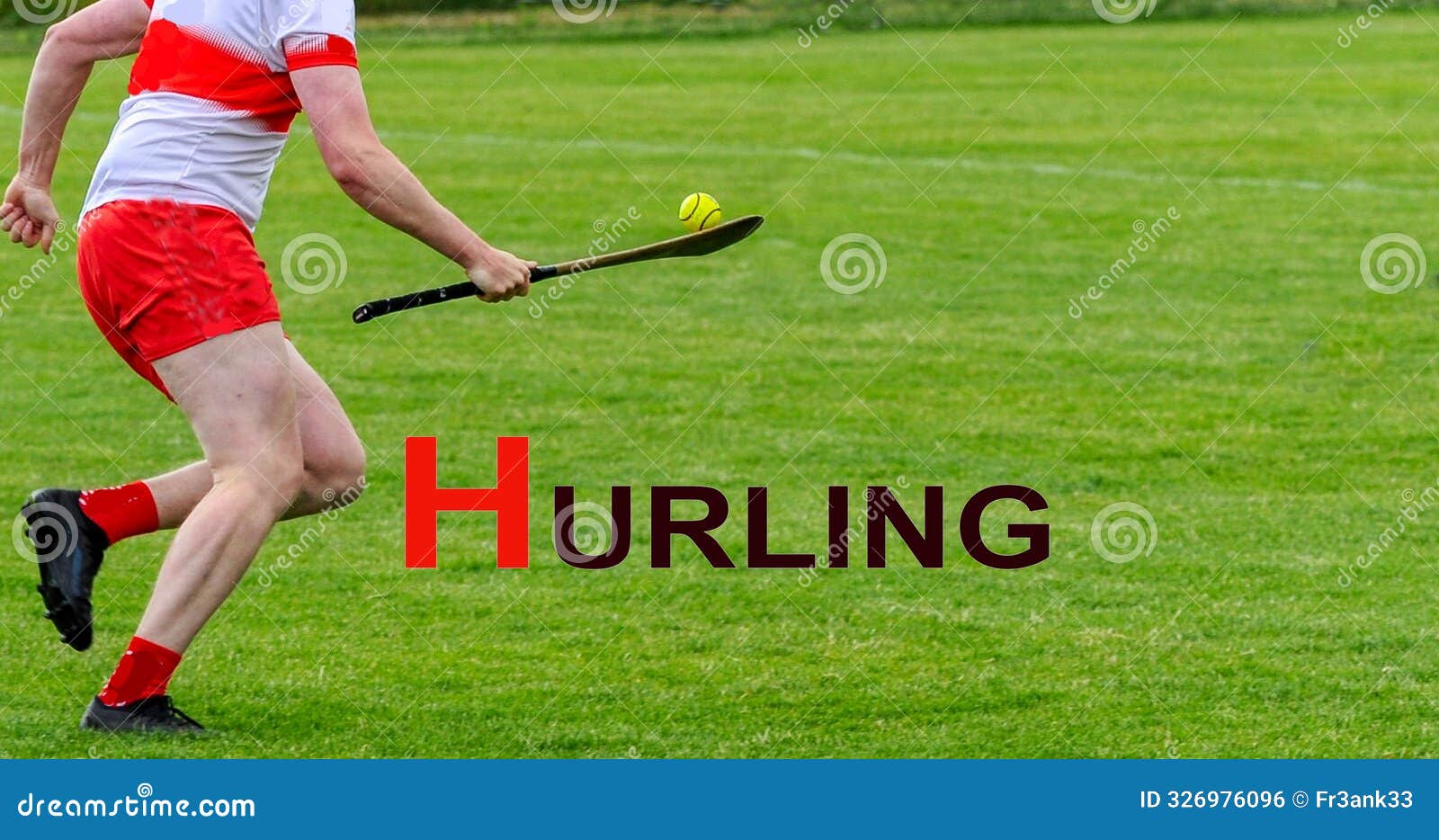 Hurling stock photo. Image of pitch, player, gaelic - 326976096
