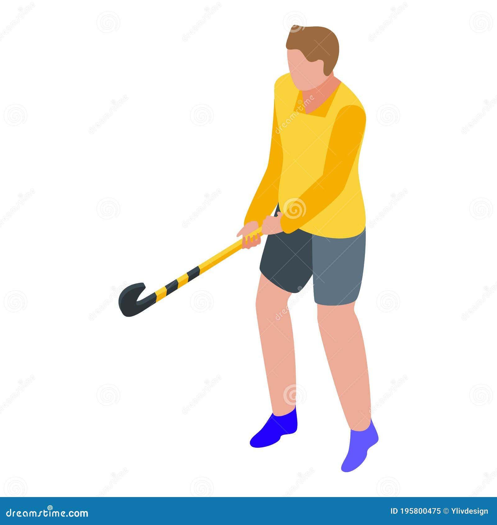 Hurling Player Icon, Isometric Style Stock Vector - Illustration of ...