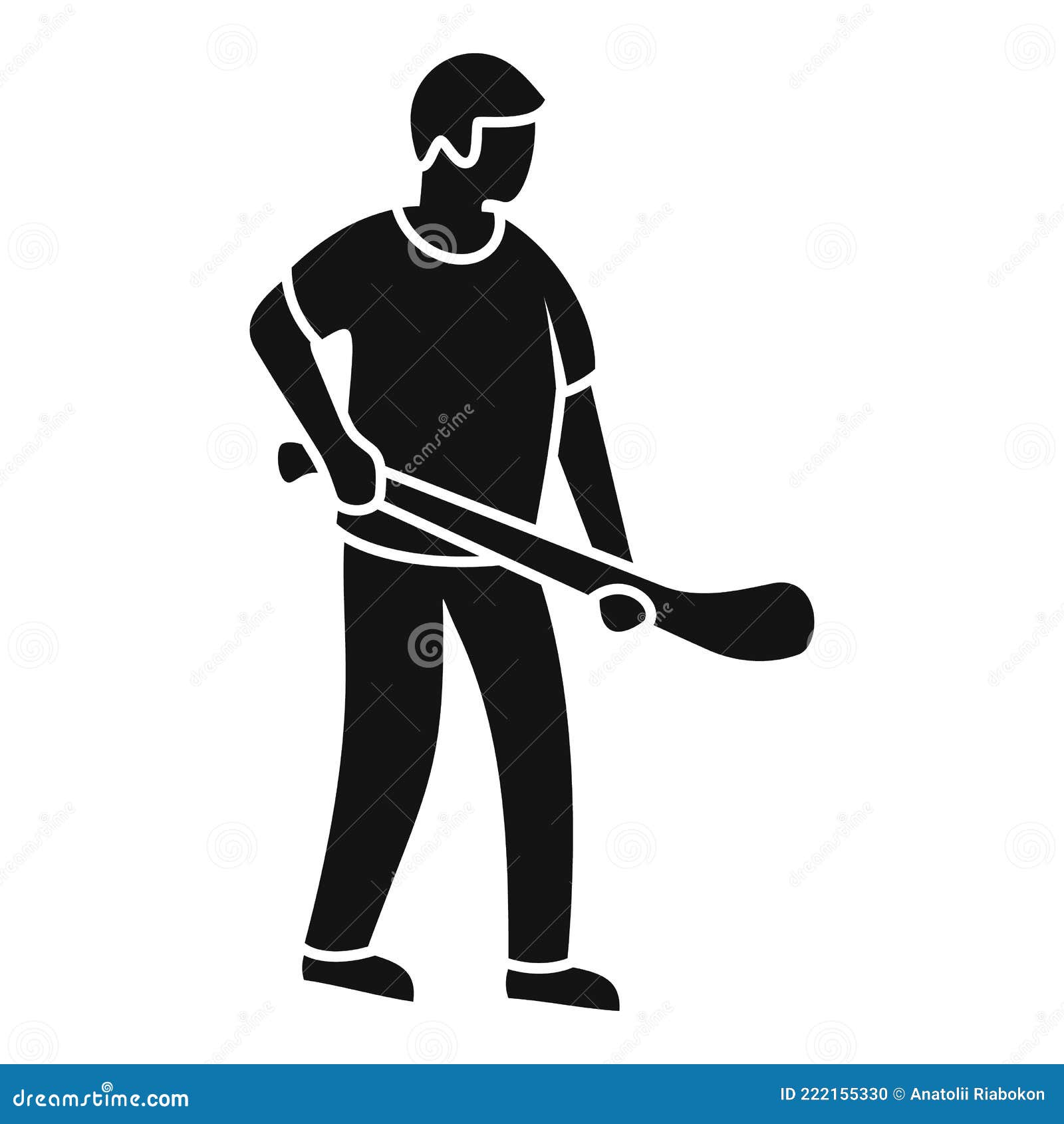 Hurling Player Icon, Simple Style Stock Vector - Illustration of hurley ...