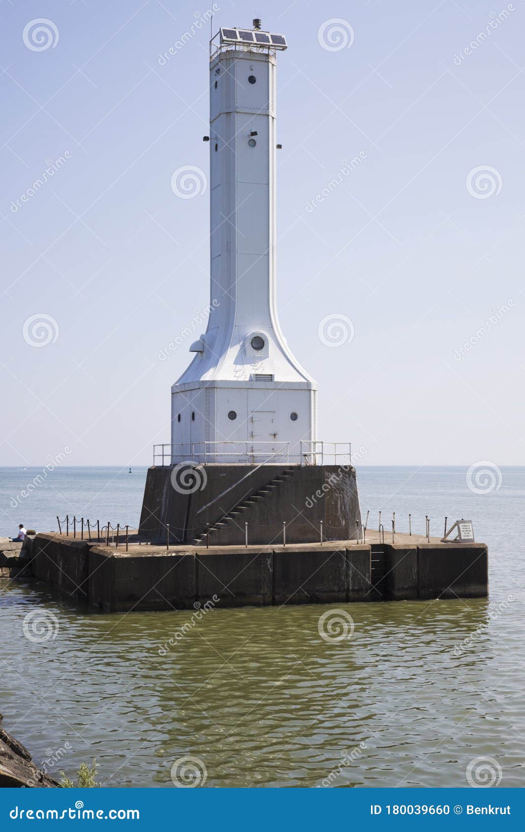 Huron Harbor Lighthouse stock photo. Image of travel - 180039660