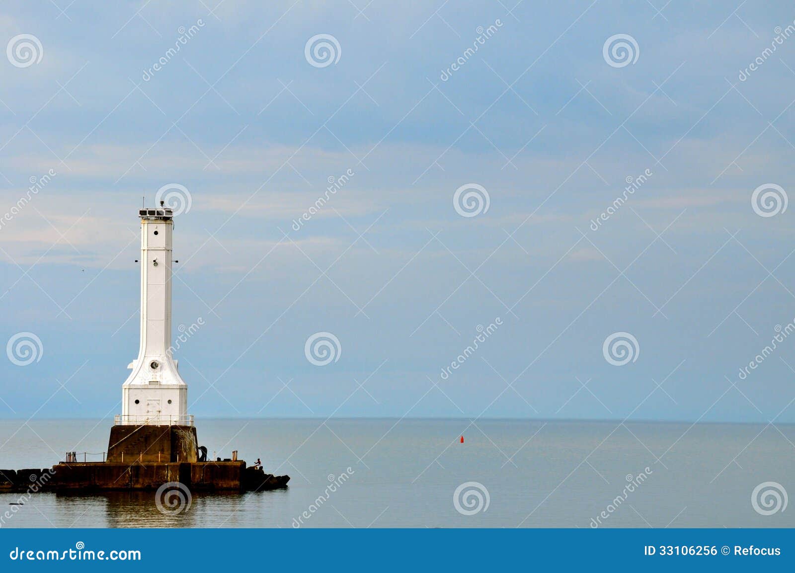 Huron Lighthouse stock photo. Image of america, huron - 33106256