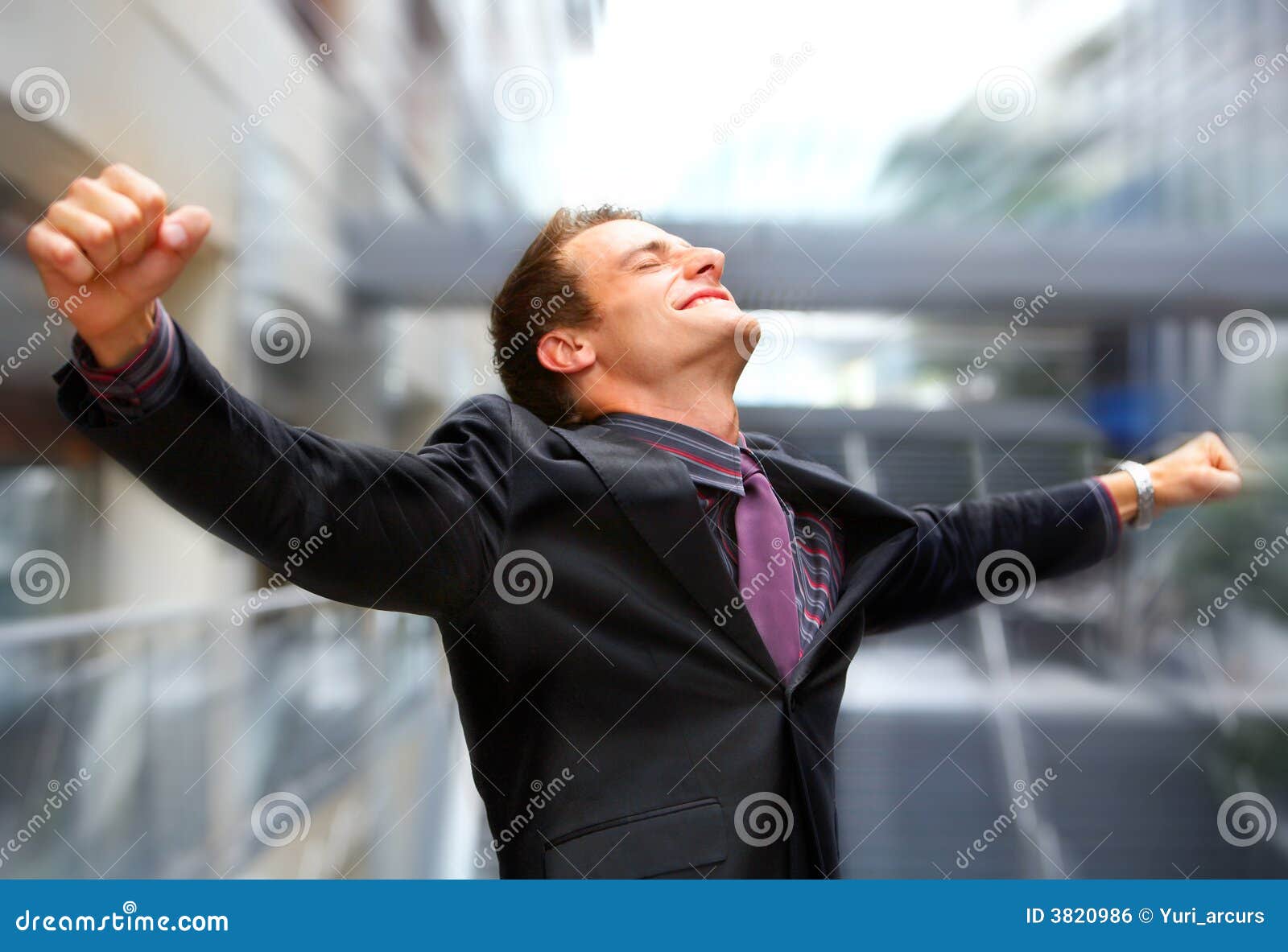 Hurray we did it! stock photo. Image of happiness, leader - 3820986