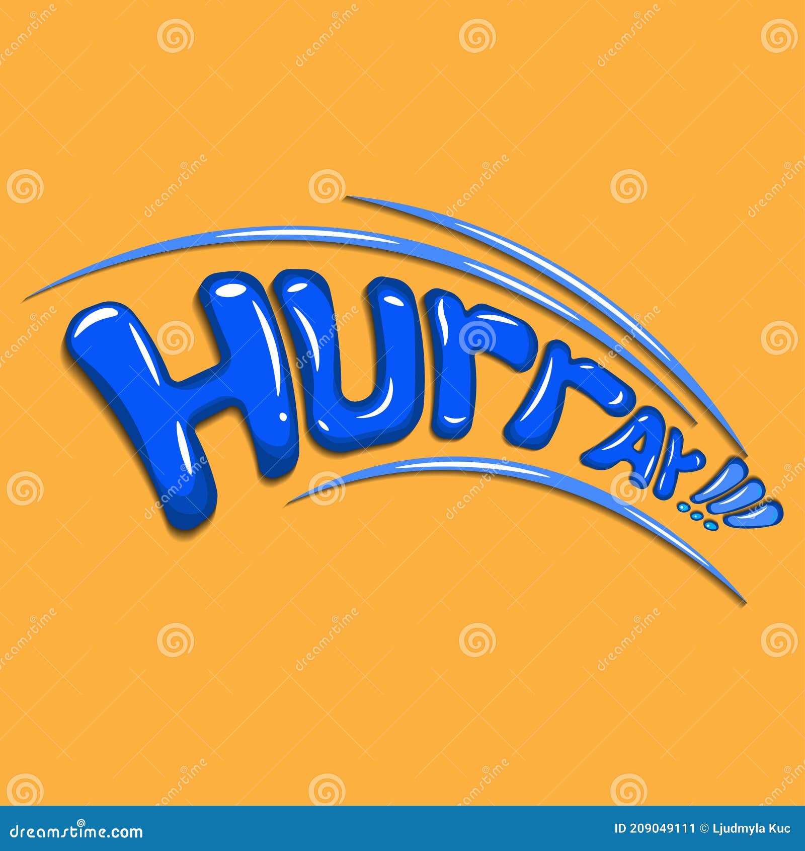 Hurray Lettering in a Semicircular Shape Stock Vector - Illustration of ...