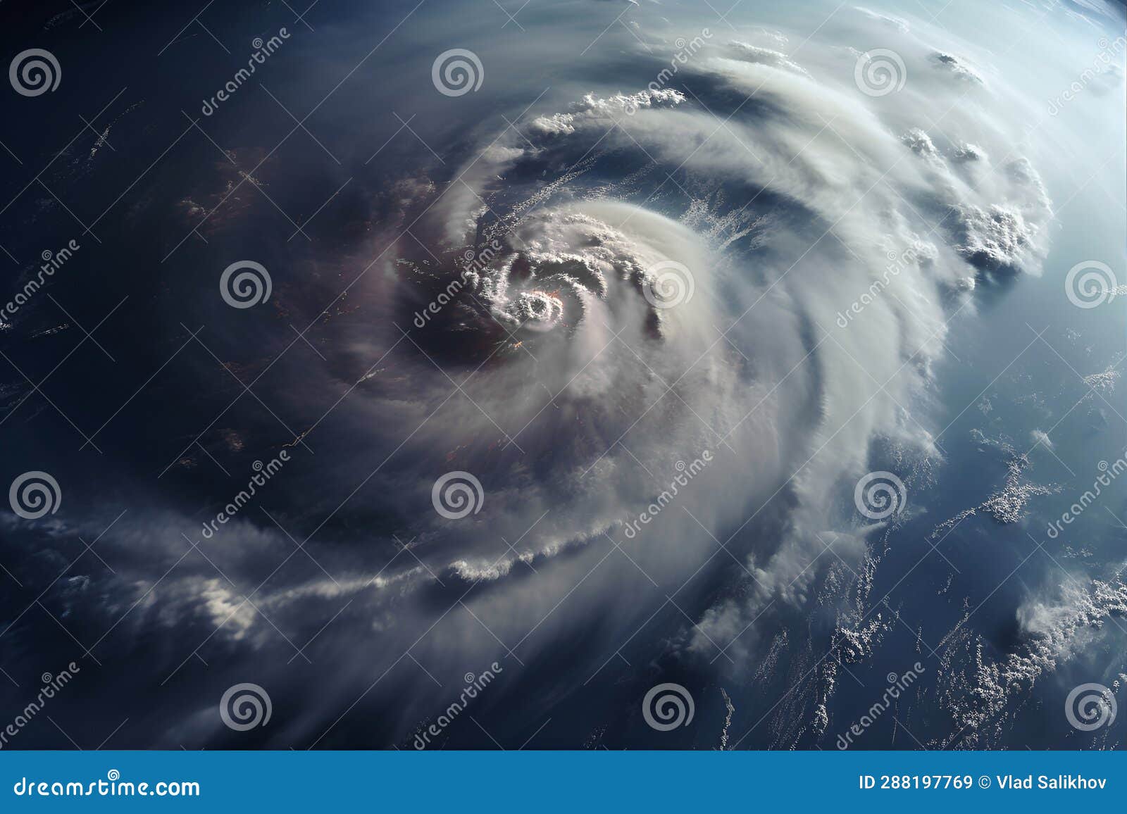Hurricane or Cyclone on the Earth, View from Space. Generative AI Stock ...