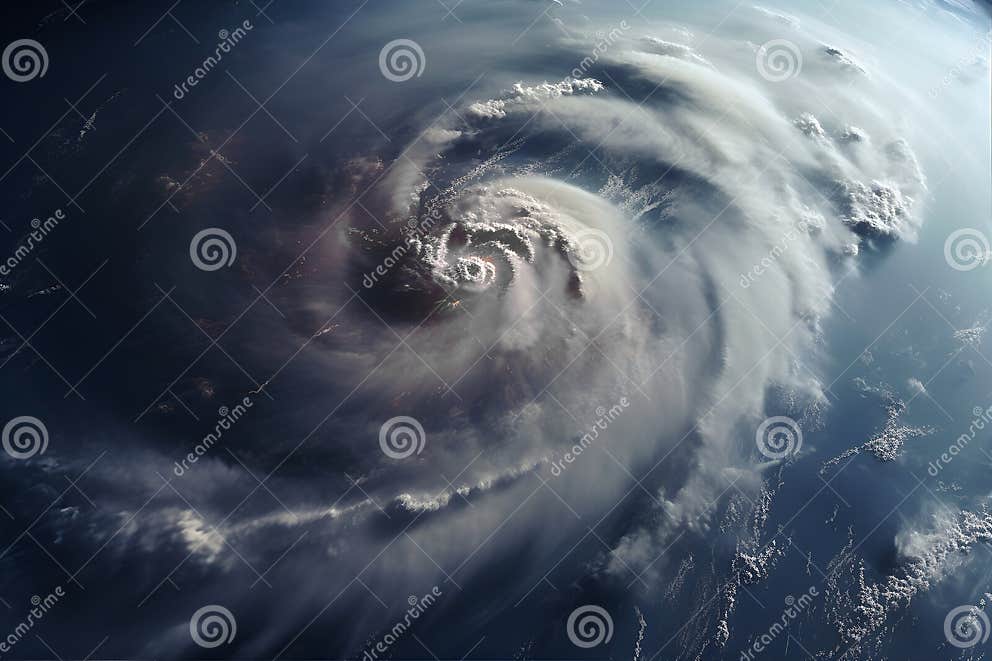 Hurricane or Cyclone on the Earth, View from Space. Generative AI Stock ...