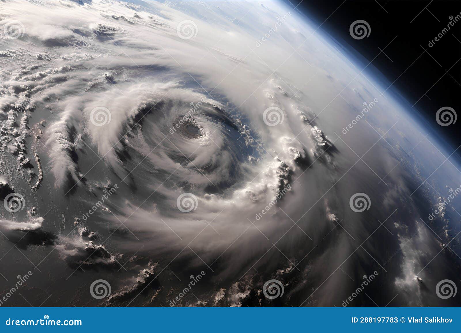 Hurricane or Cyclone on the Earth, View from Space. Generative AI Stock ...