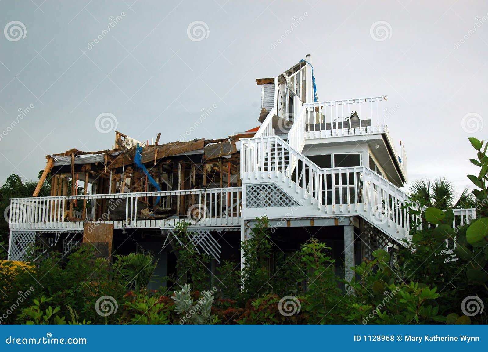 Hurricane Destruction stock photo. Image of island, despair - 1128968
